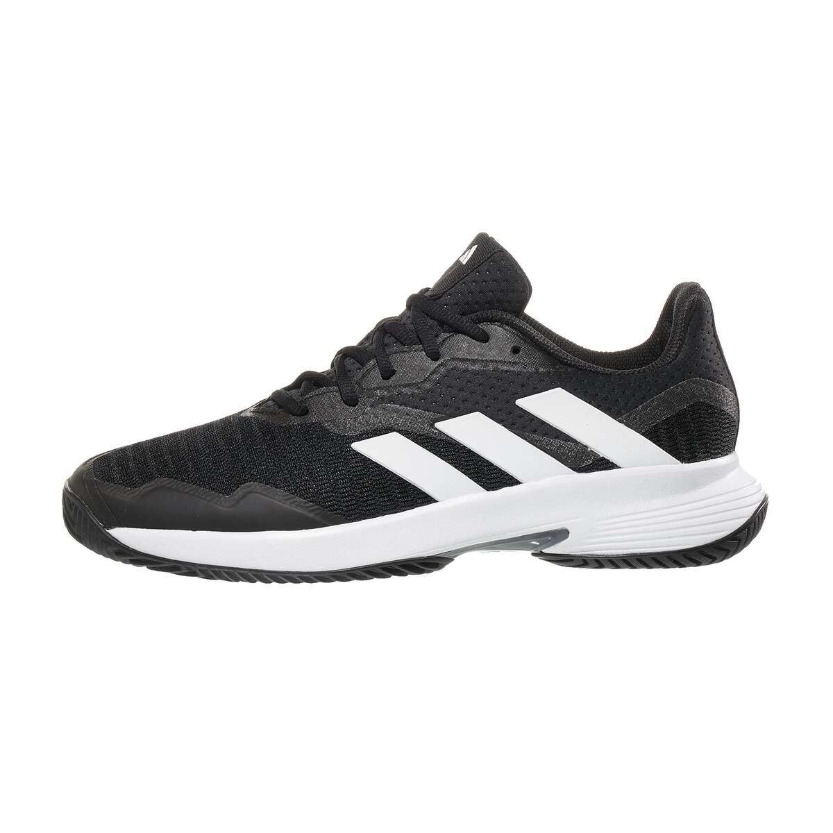 adidas CourtJam Control Black/White/Grey Men's Shoe 360° View - Tennis ...