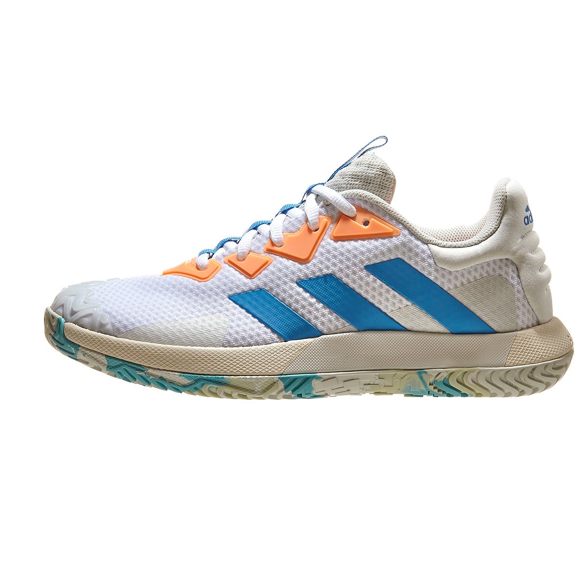 adidas SoleMatch Control White/Blue/Grey Men's Shoe 360° View - Tennis ...