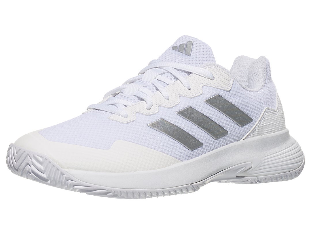 adidas GameCourt 2 White/Silver Women's Shoes | Tennis Warehouse