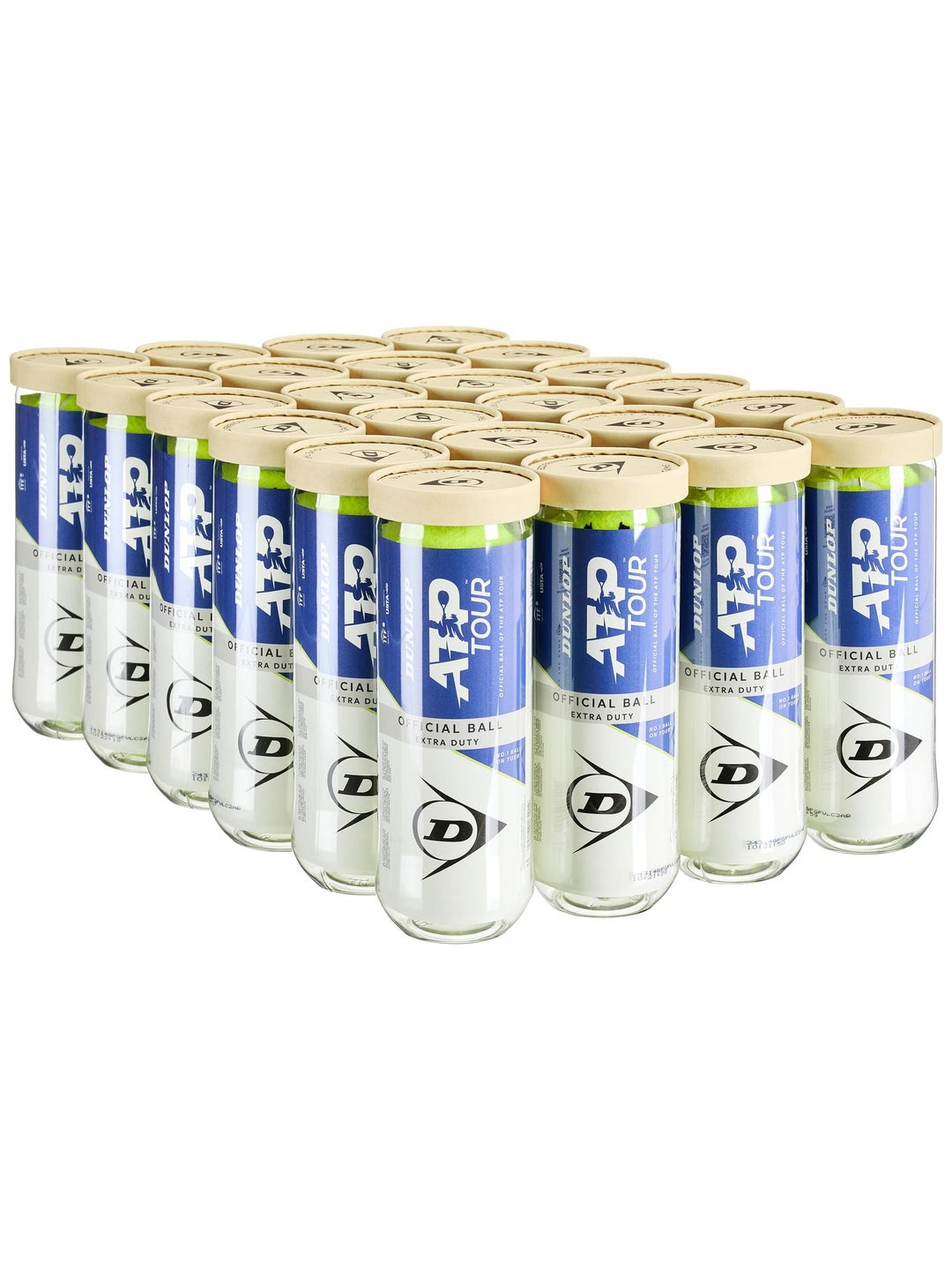 Dunlop ATP Tour Extra Duty Tennis Ball 24 Can Case | Tennis Warehouse