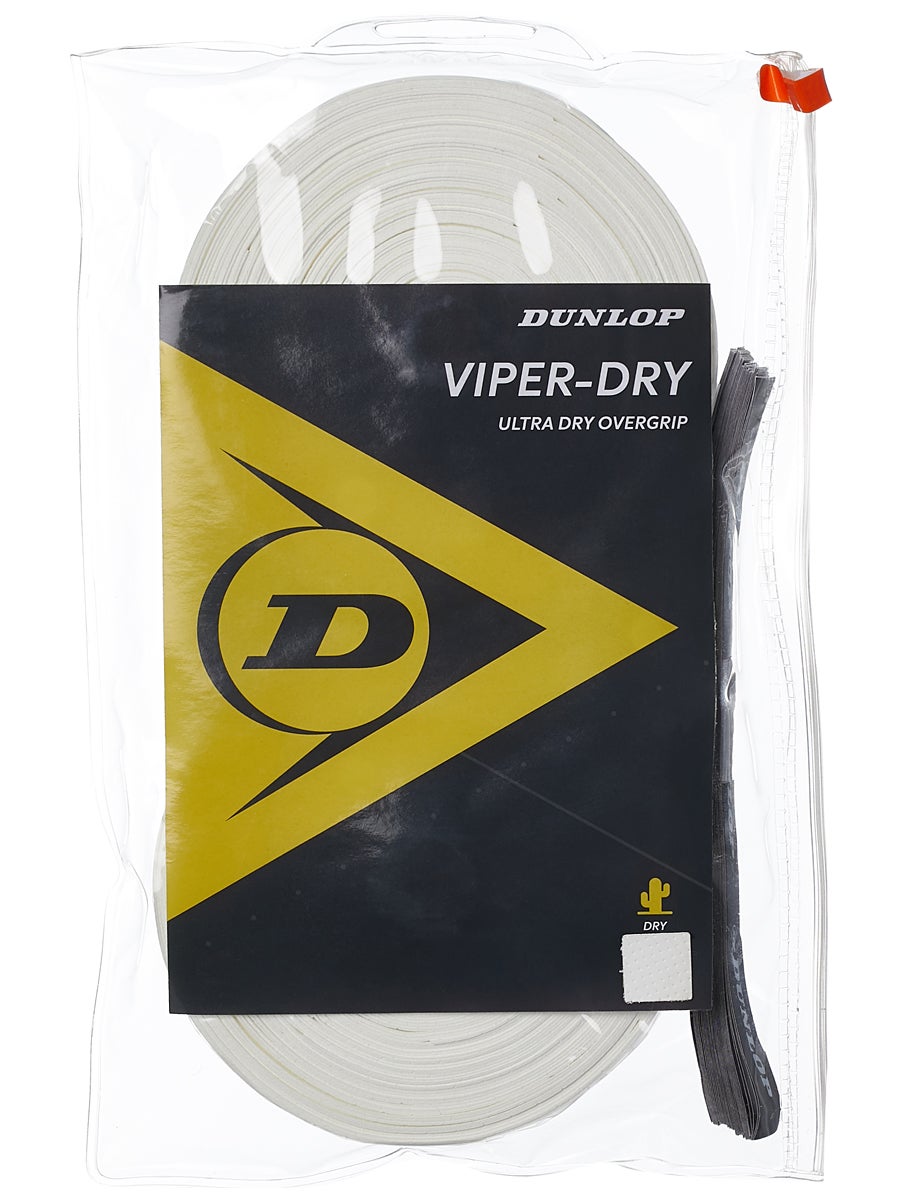 Dunlop Viper Dry Overgrip White 30-Pack | Tennis Warehouse