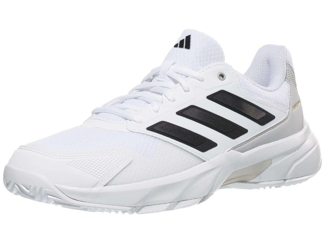 adidas CourtJam Control 3 White/Black Men's Shoe | Tennis Warehouse