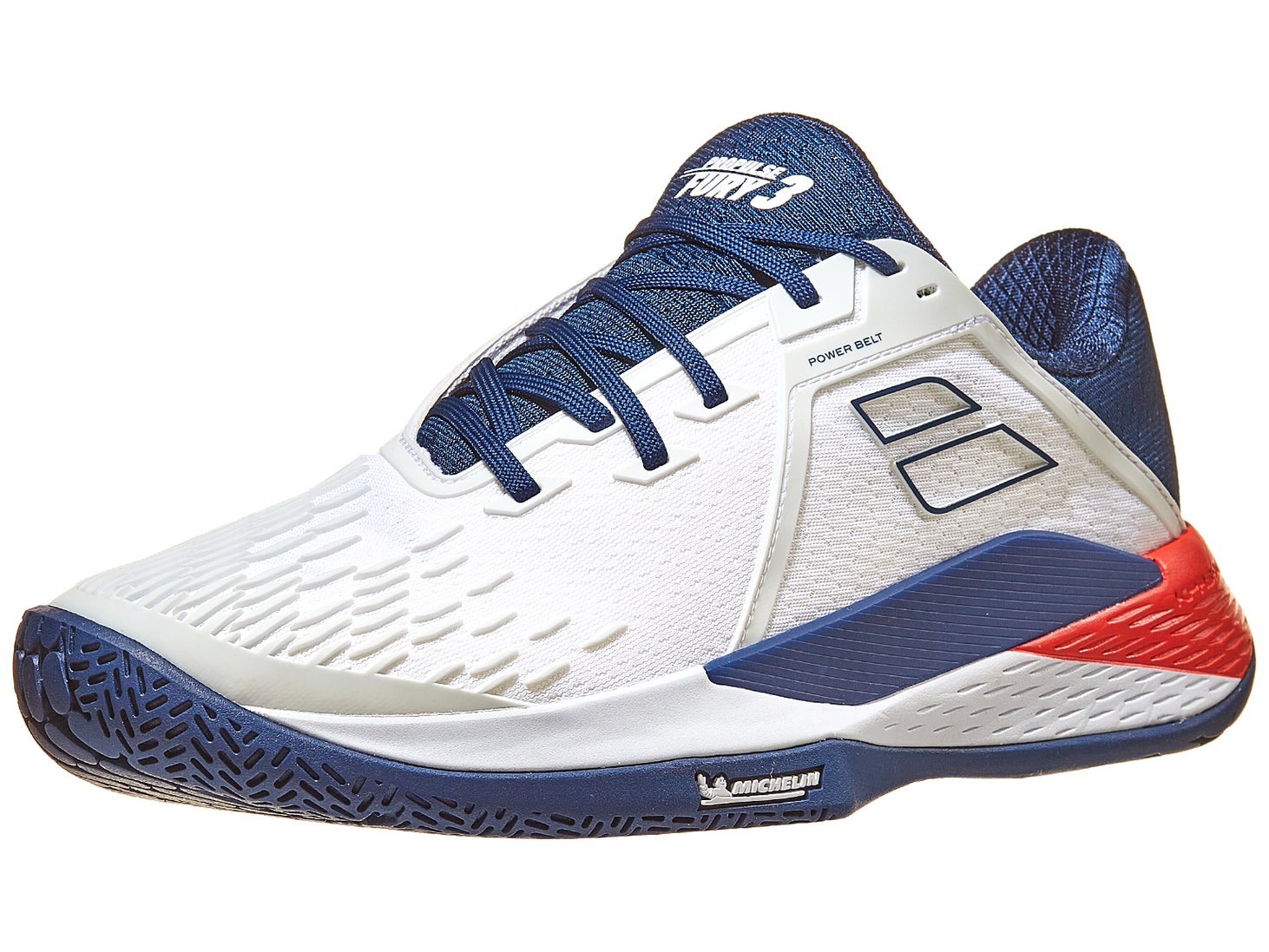 Babolat Propulse Fury 3 AC White/Blue Men's Shoes | Tennis Warehouse
