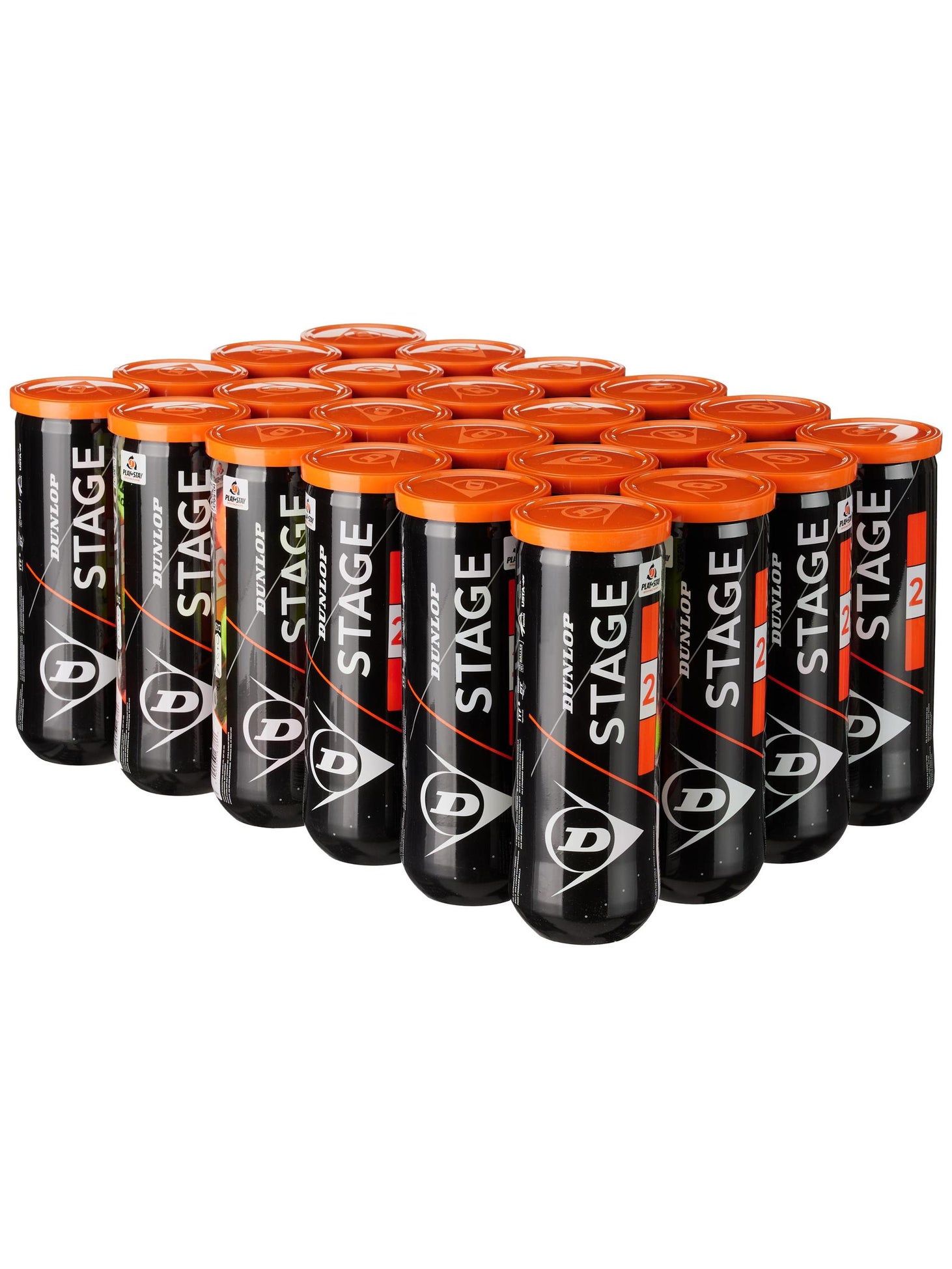 Dunlop Stage 2 Orange Tennis Ball 24 Can Case | Tennis Warehouse