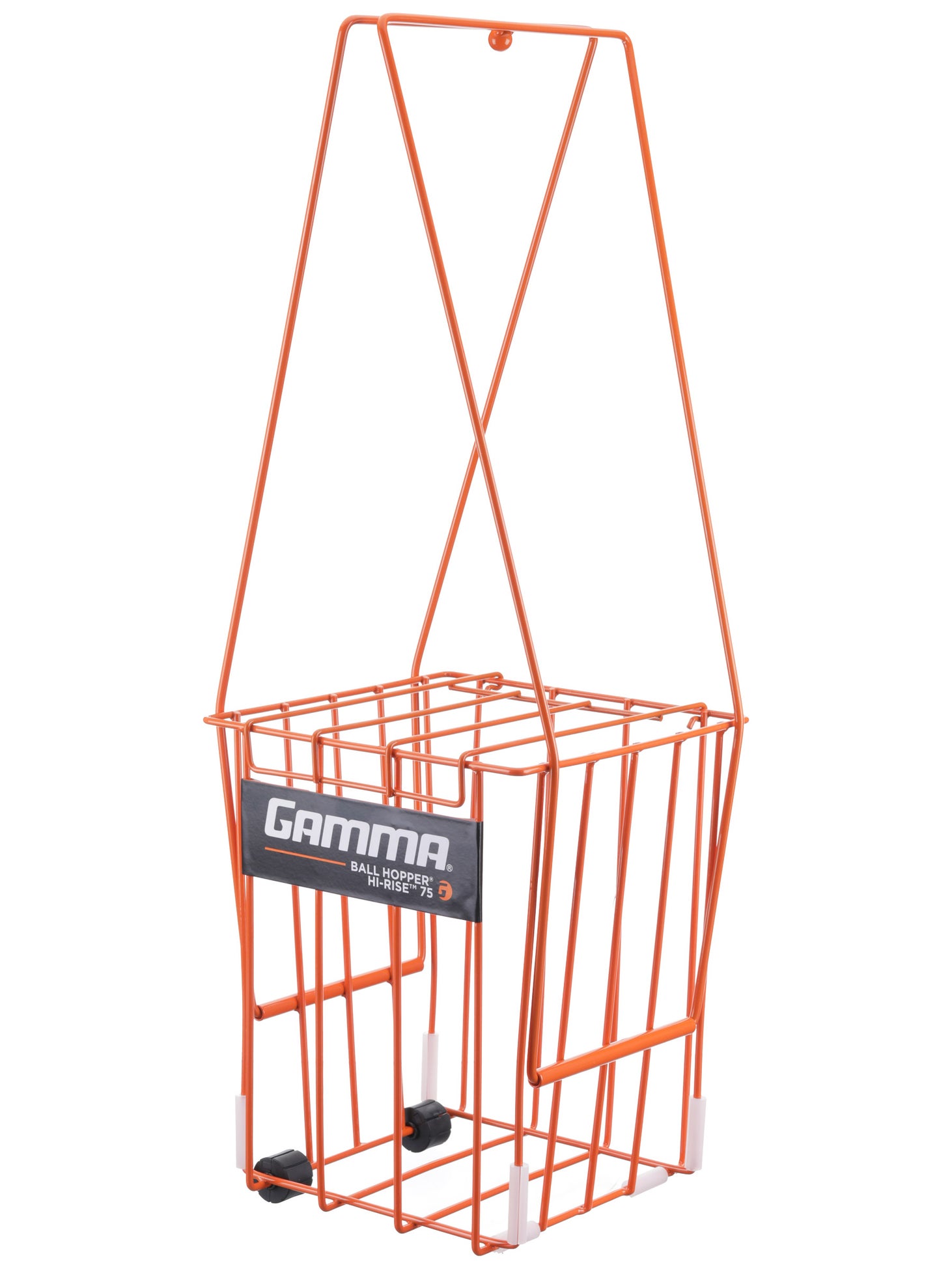 Gamma Ballhopper Hi-Rise w/Wheels (75 Balls) Orange | Tennis Warehouse