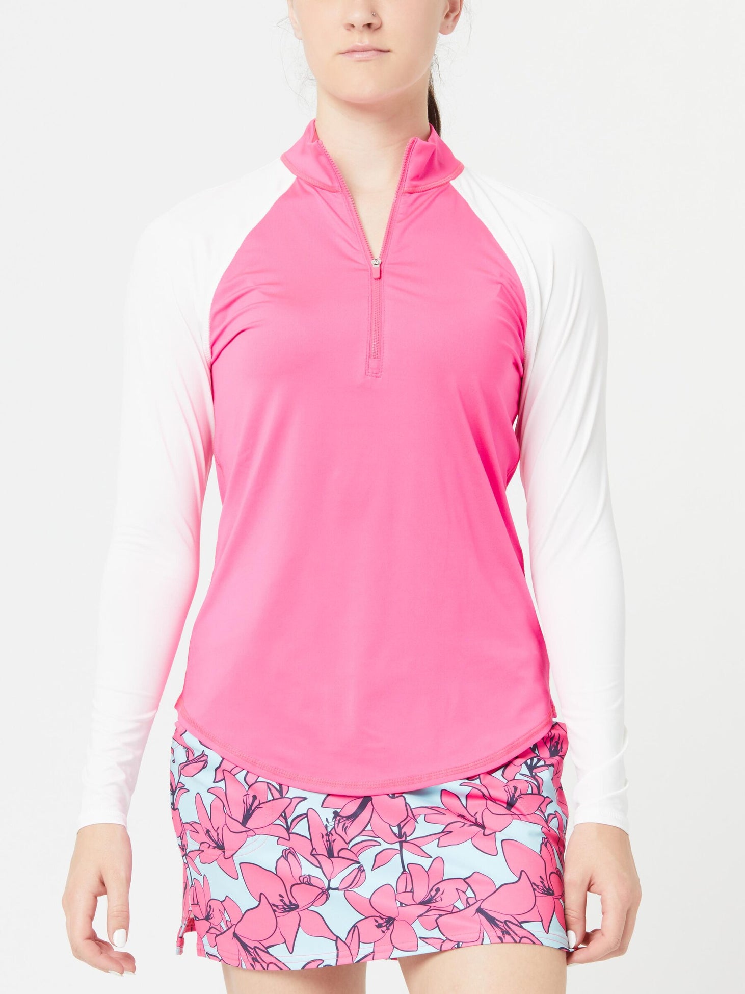 Jofit Women's Pink Senorita UV Mock Long Sleeve | Tennis Warehouse