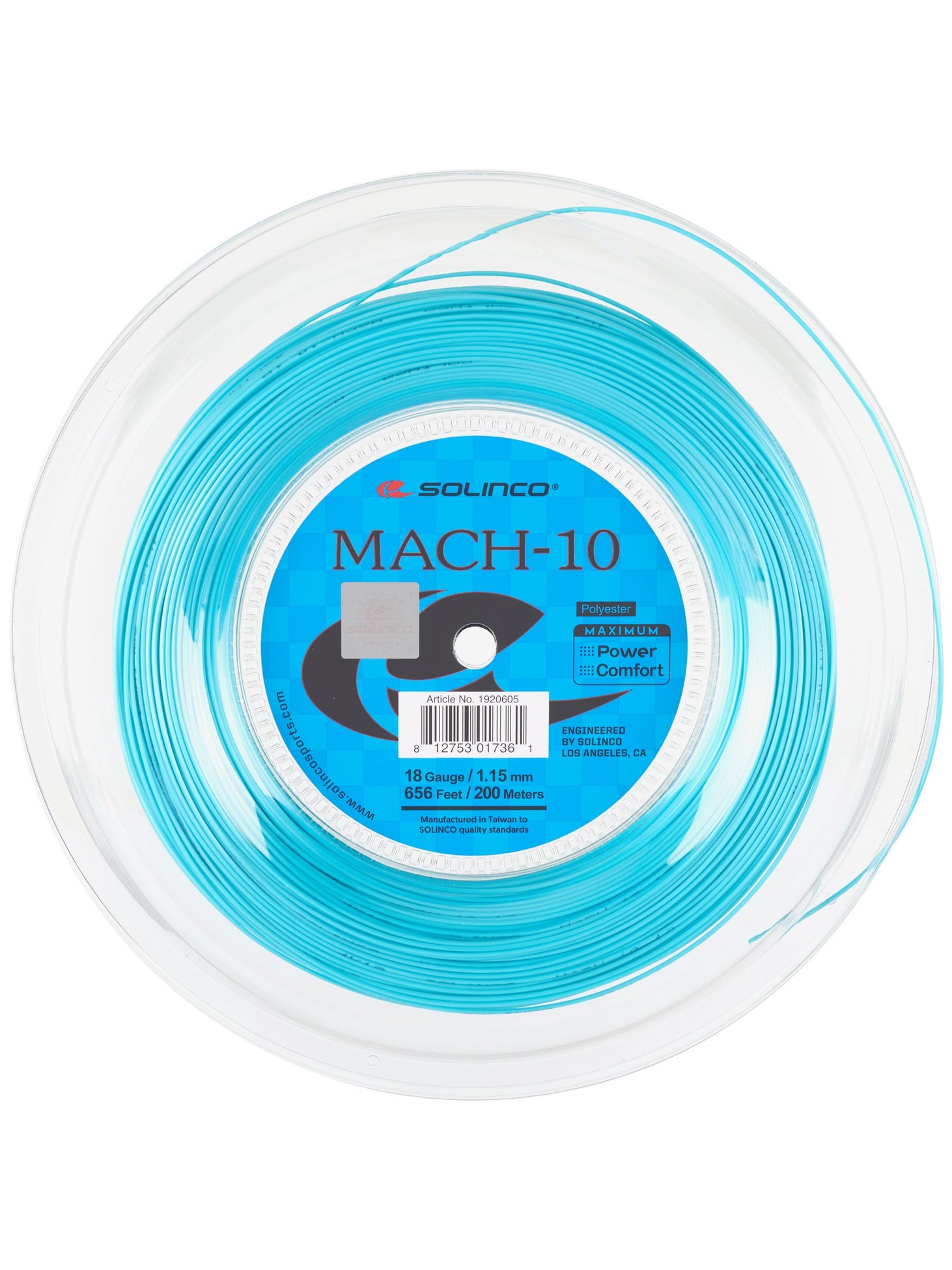 Solinco Mach-10 18/1.15 String Reel - 656' | Tennis Warehouse