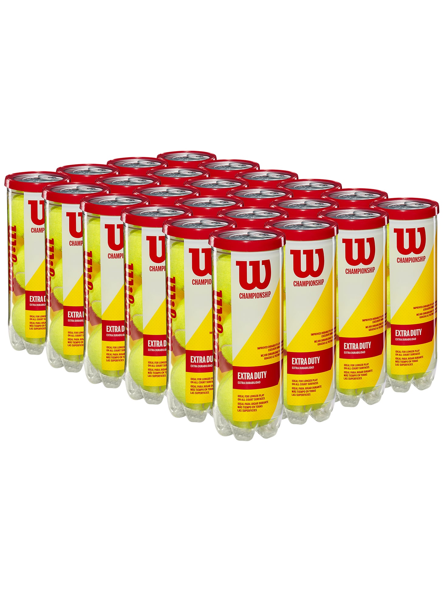 Wilson Championship Extra Duty Tennis Ball 24 Can Case | Tennis Warehouse