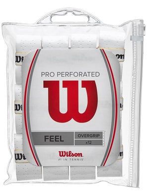 Wilson Pro Overgrip Perforated 12 Pack White | Tennis Warehouse