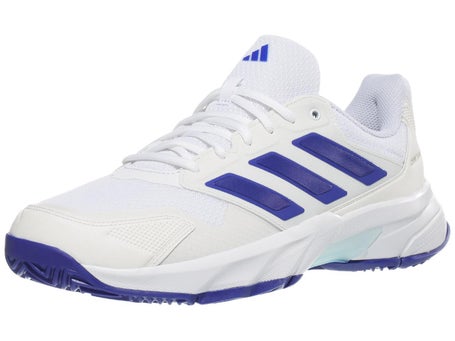adidas CourtJam Control 3 White/Blue/Aqua Men's Shoe | Tennis Warehouse