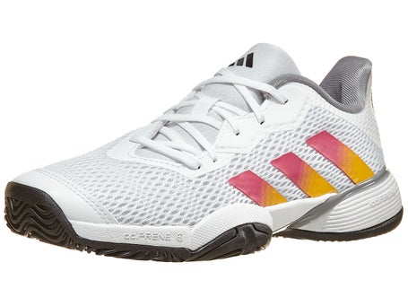 adidas Barricade K White/Gold/Fuchsia Junior Shoes | Tennis Warehouse