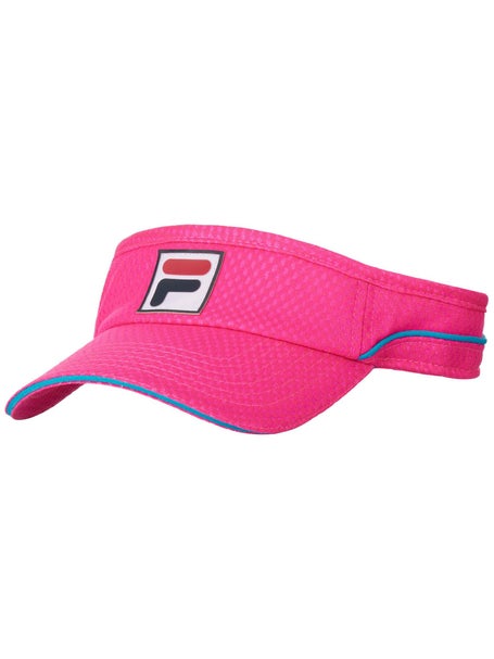 Fila Women's Large Hole Mesh Visor - Pink Glo | Tennis Warehouse
