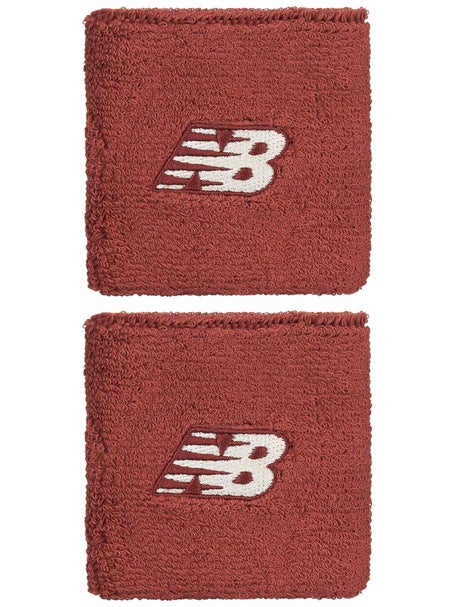 New Balance Fall Singlewide Wristband 2-Pack Brick Red | Tennis Warehouse