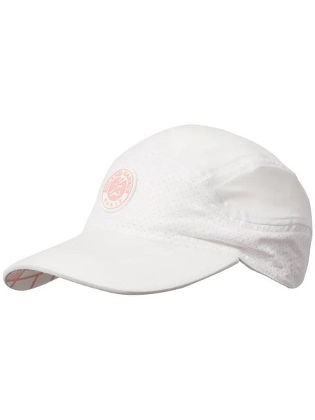 Roland Garros Women's Performance Hat - White/Rose | Tennis Warehouse