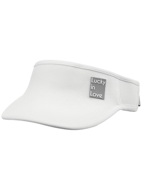 Lucky In Love Stretch Visor - White | Tennis Warehouse
