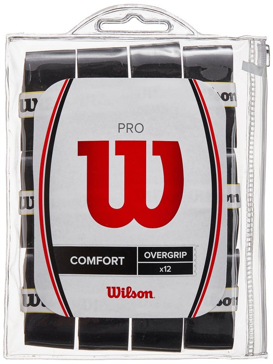 Wilson Pro Overgrip 12 Grip Pack Black | Tennis Warehouse