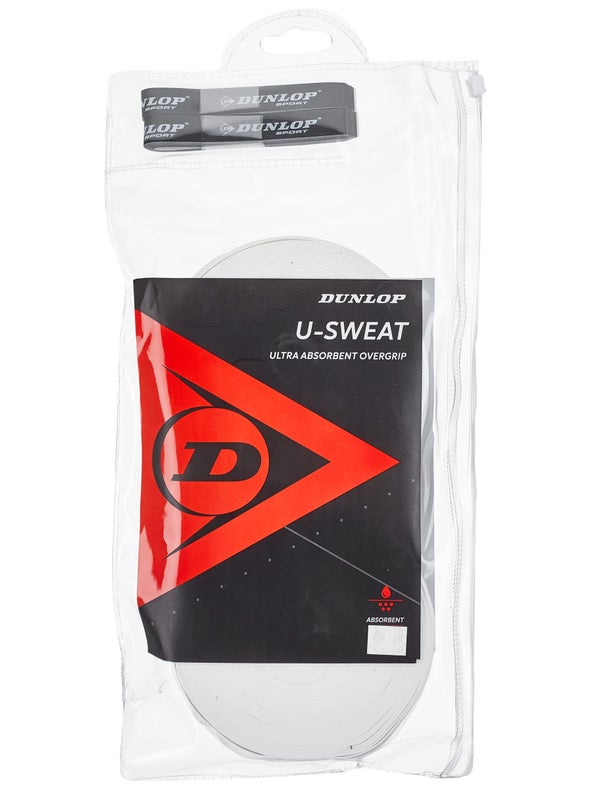 Dunlop U-Sweat Overgrip White 30-Pack Roll | Tennis Warehouse
