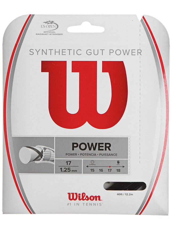 Wilson Synthetic Gut Power 17/1.25 String | Tennis Warehouse
