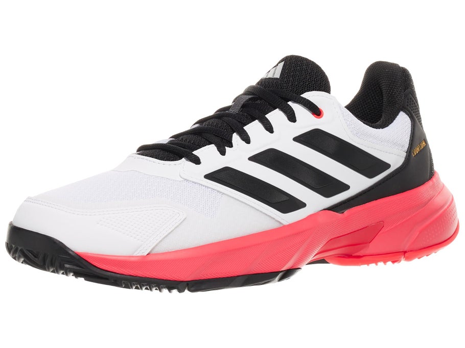 adidas CourtJam Control 3 White/Black/Red Men's Shoe | Tennis Warehouse