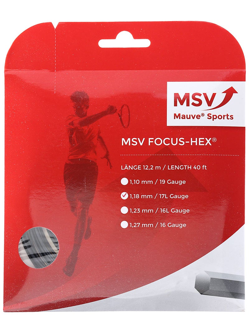 MSV Focus Hex 17L/1.18 String | Tennis Warehouse