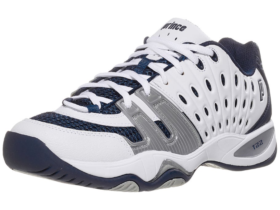 Prince T22 White/Navy/Silver Men's Shoes | Tennis Warehouse