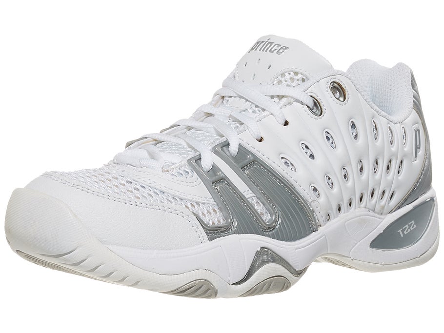 Prince T22 White/Silver Women's Shoes | Tennis Warehouse